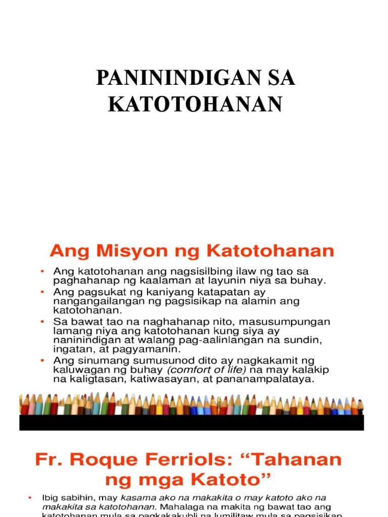 Paninidigan Sa Katotohanan | PDF