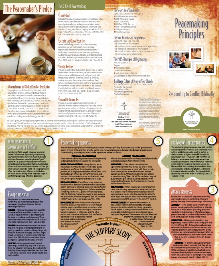Peacemaking Principles Pamphlet-1 | PDF | Forgiveness | The Gospel
