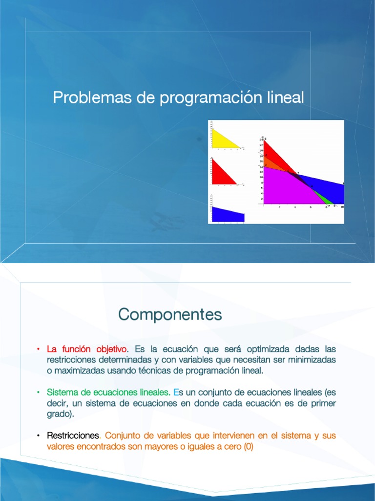 Programacion Lineal | PDF | Programación lineal | Ecuaciones