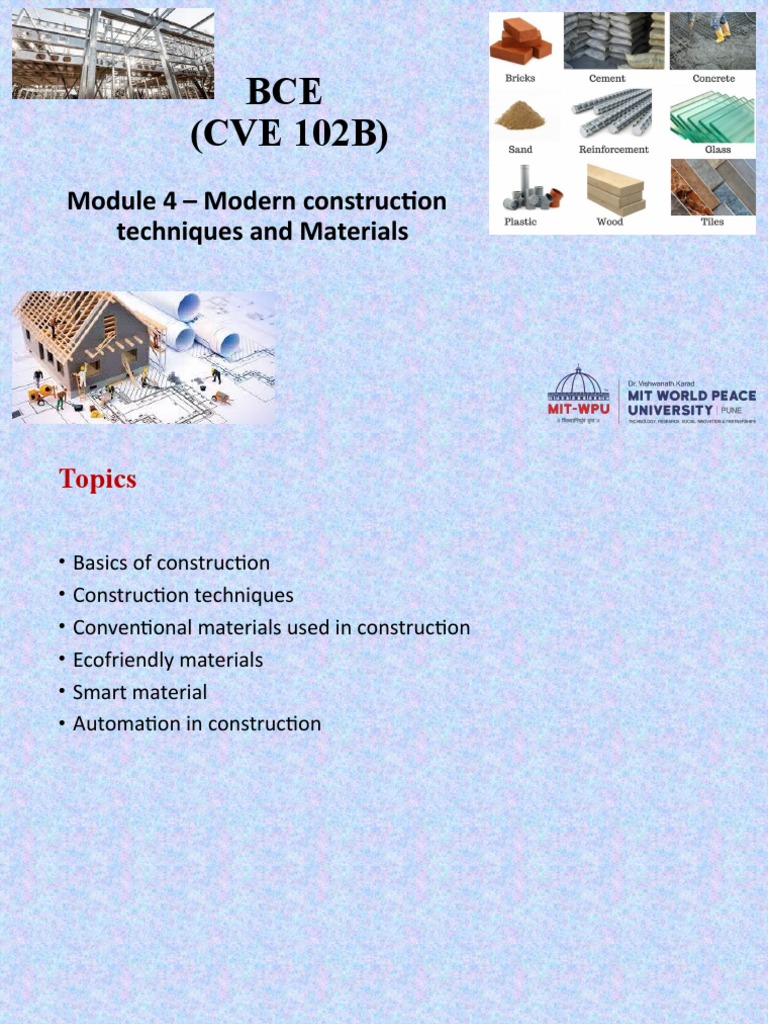 BCE - Module 4 - Materials | PDF | Rock (Geology) | Cement