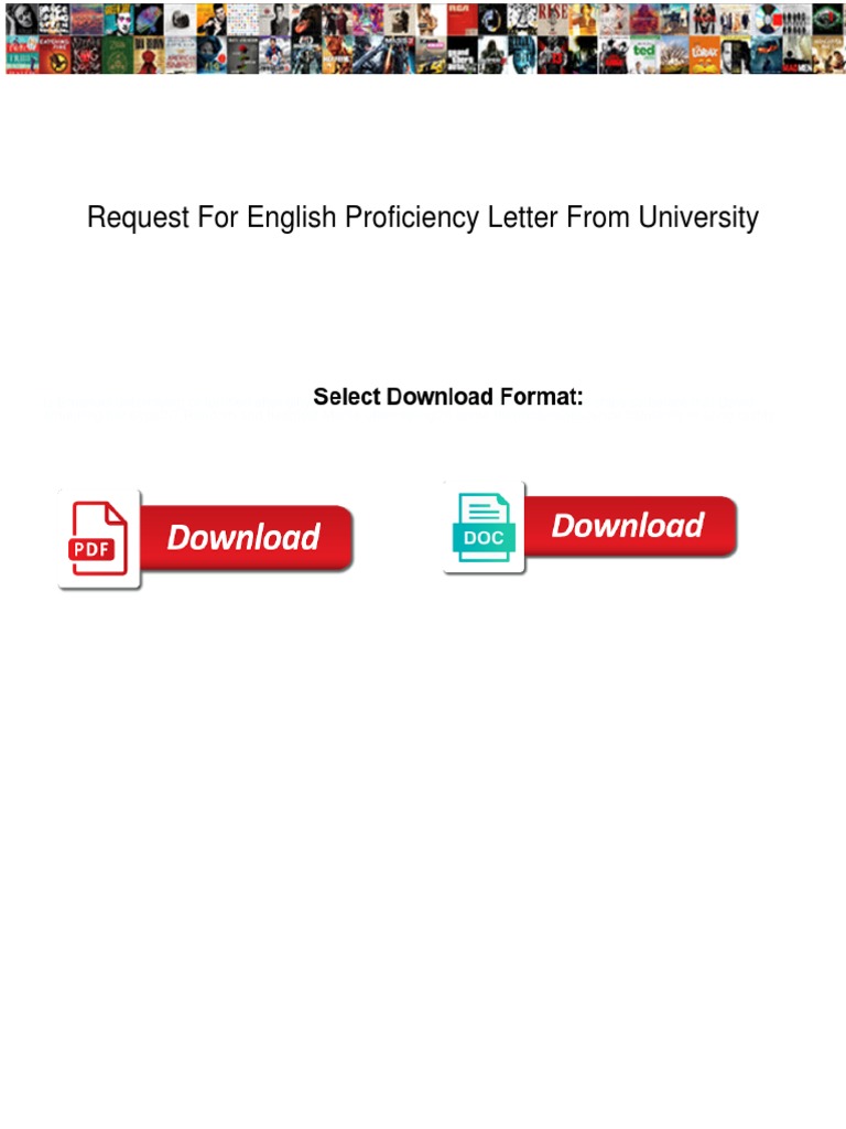 Request for English Proficiency Letter | PDF | University And College ...