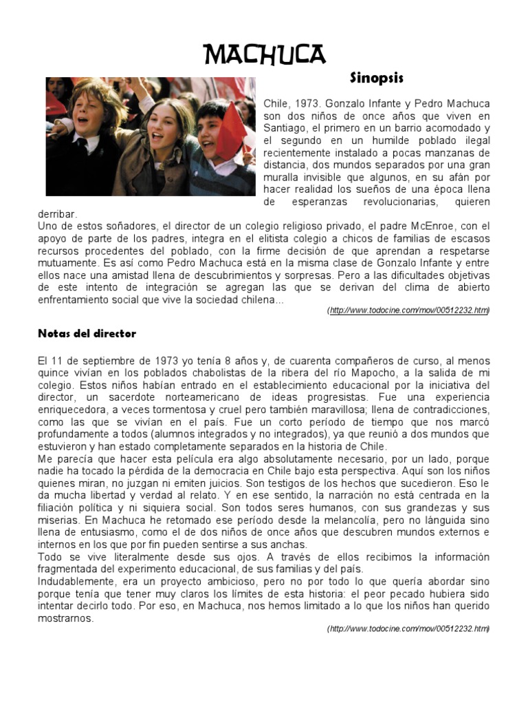 Película Machuca | Chile