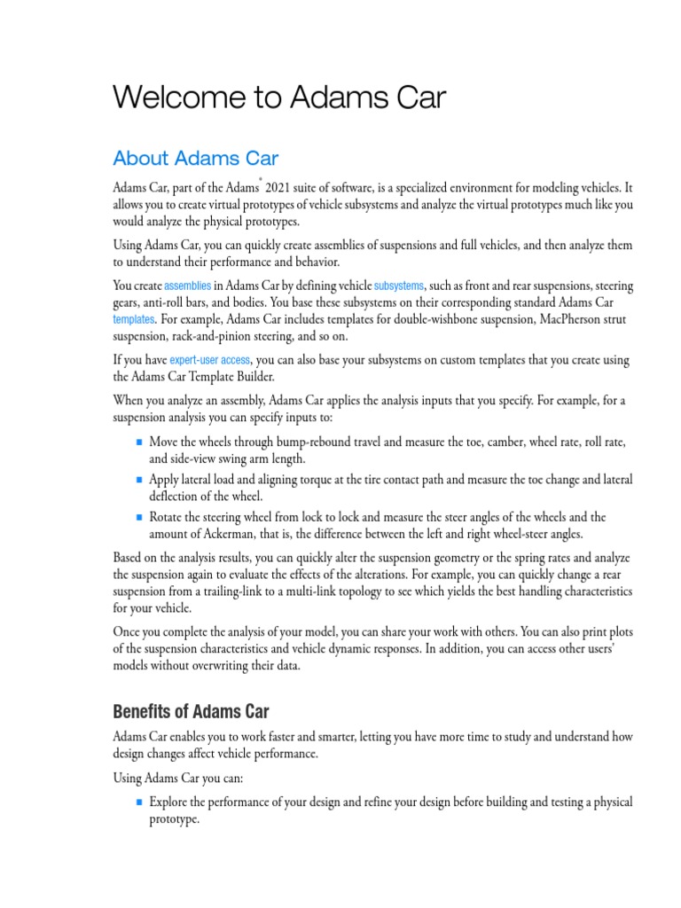 Adams Car | PDF | Graphical User Interfaces | Computer File