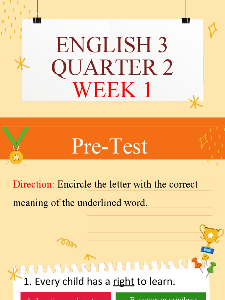 English Quarter 3 Week 1 | PDF | Linguistics