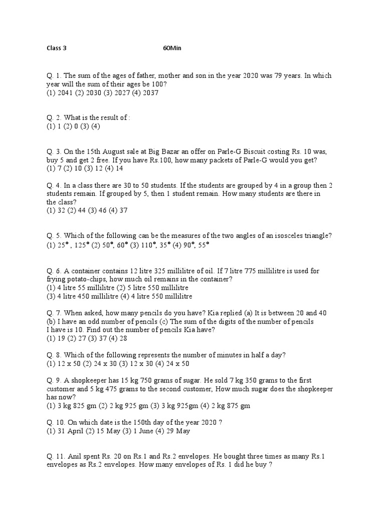 IPM Final 2020 Sept#3 | PDF | Litre | Triangle