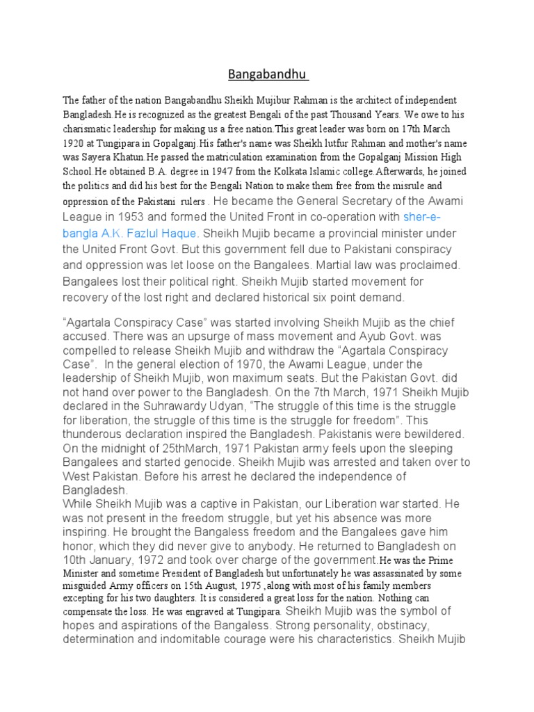 Bangabandhu: Sher-E-Bangla A.K. Fazlul Haque | PDF | Bengal | Bangladesh