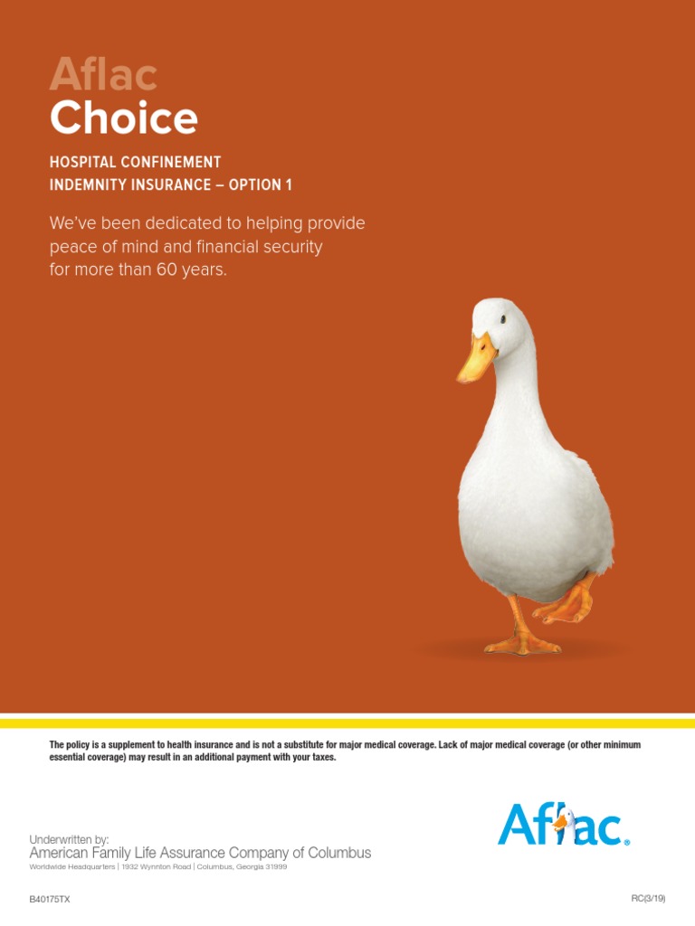Aflac Choice Hospital Plan | PDF | Hospital | Insurance