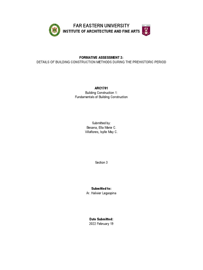 Far Eastern University: Institute of Architecture and Fine Arts | PDF ...