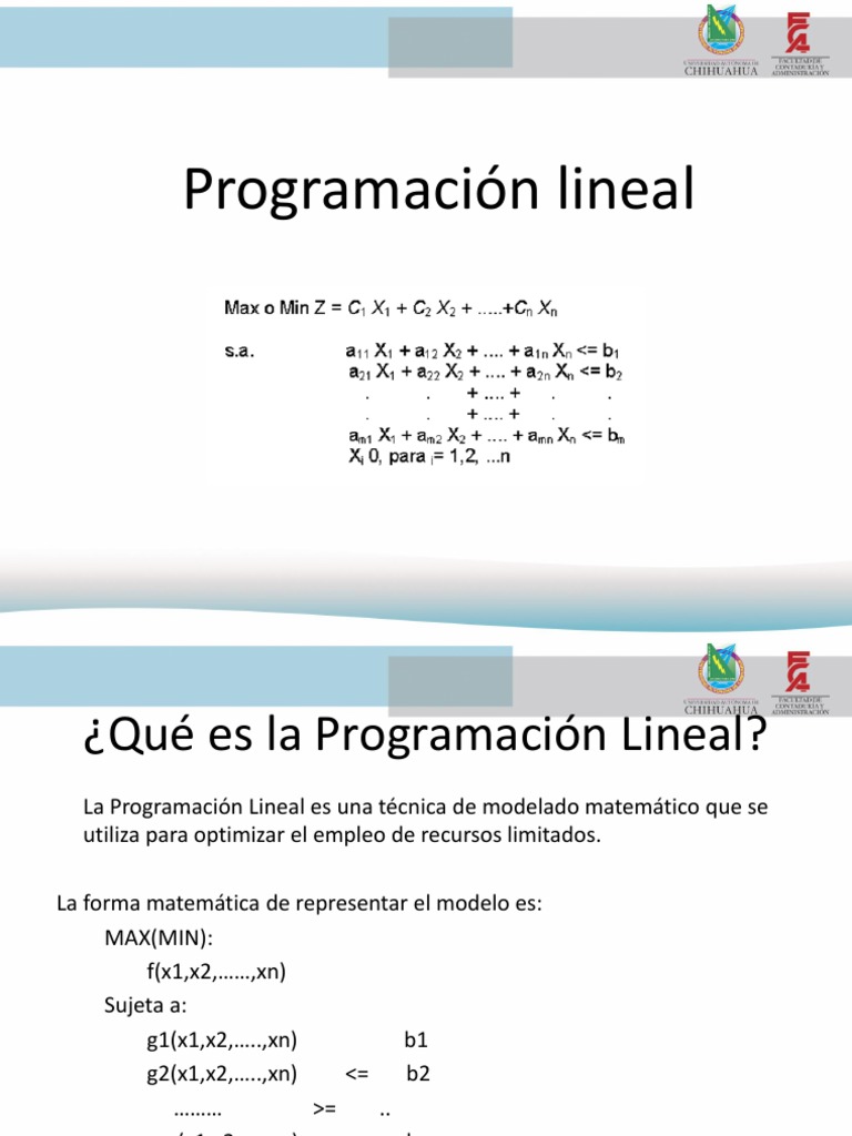 Introducción a la Programación Lineal | PDF | Programación lineal ...