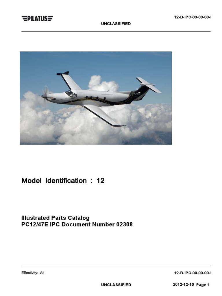 Illustrated Parts Catalog PC12/47E IPC Document Number 02308 | PDF ...