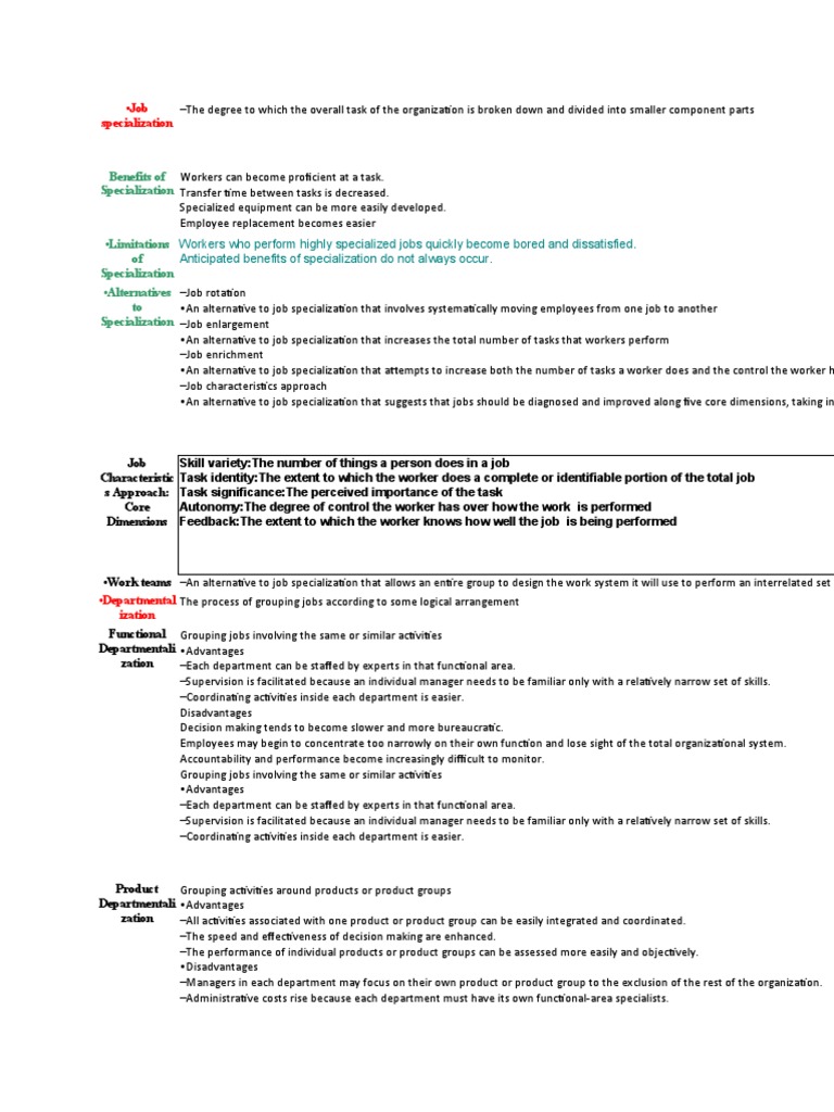 Benefits of Specialization | PDF | Employment | Bureaucracy