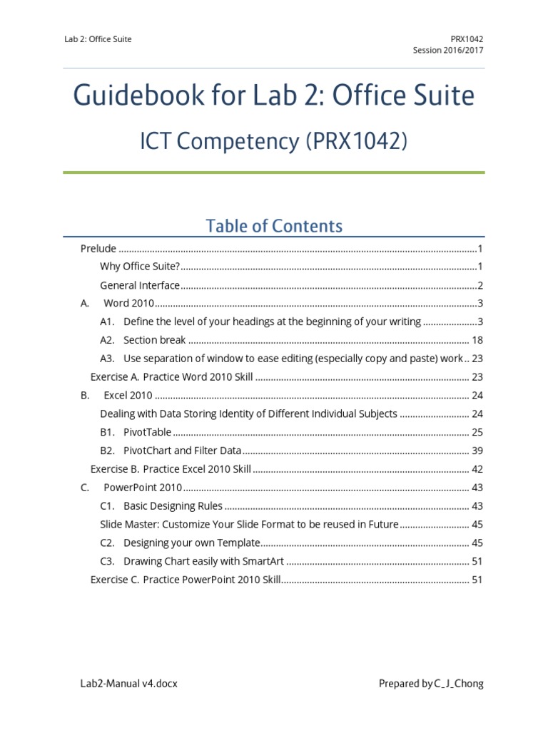 Office Suite Lab Guide for Students | PDF | Microsoft Office ...