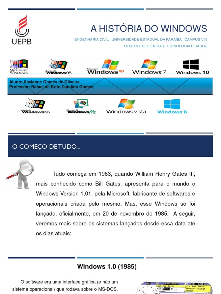 A História Do Windows | PDF | Microsoft Windows | Windows 8