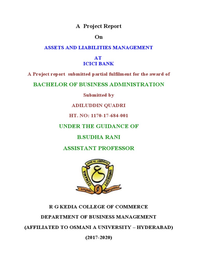 Bachelor of Business Administration: A Project Report On | PDF ...