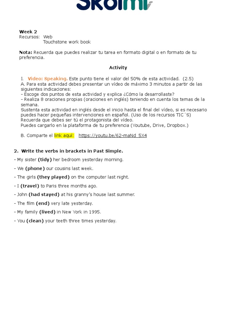 Actividad Semana 2 Grado 7th PDF | PDF
