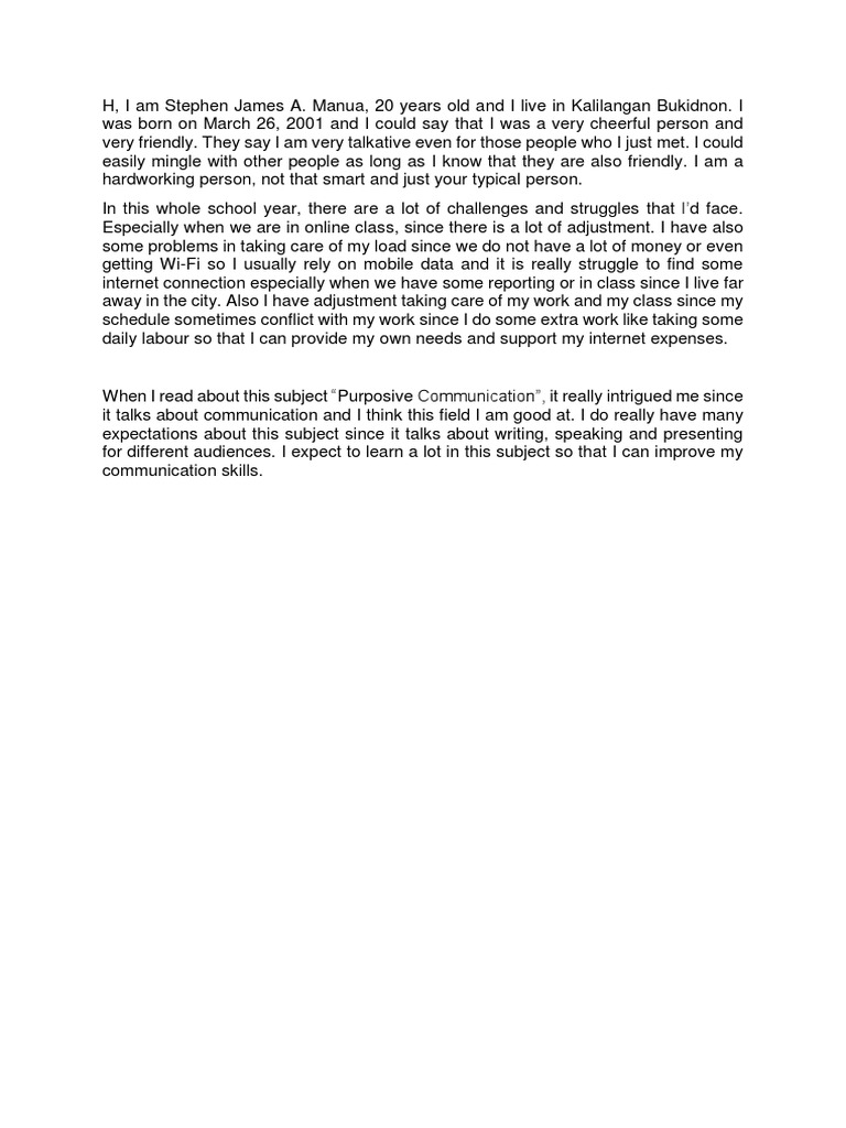 Self Introduction | PDF