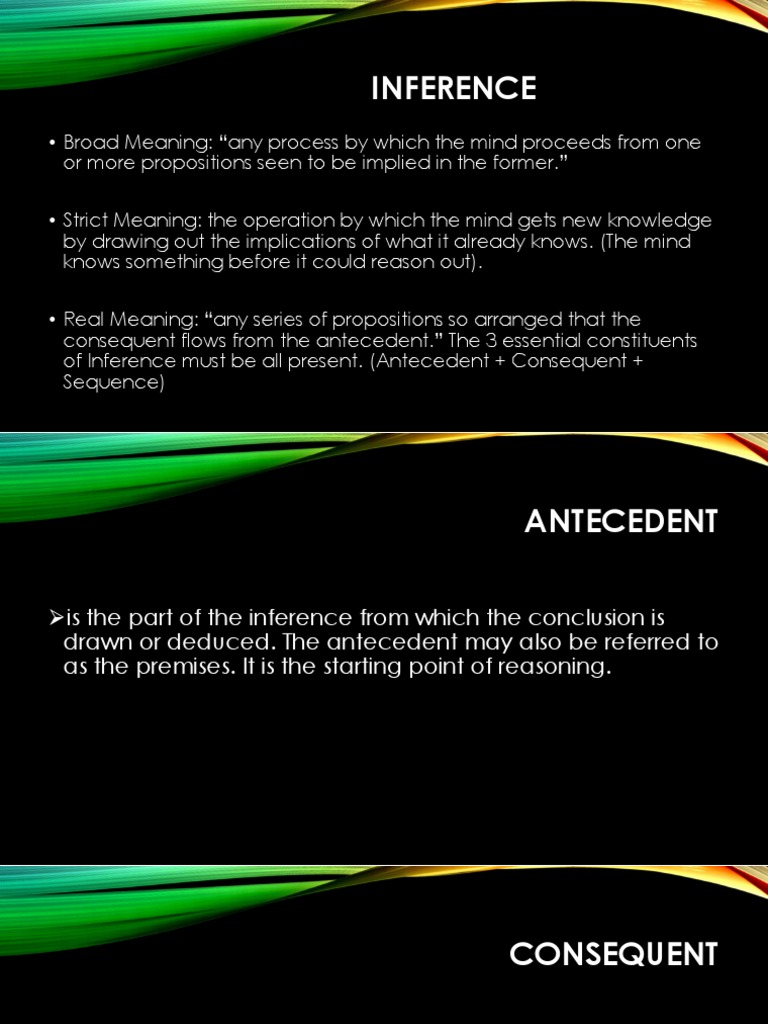 INFERENCE Converted 1 | PDF | Inference | Logical Consequence