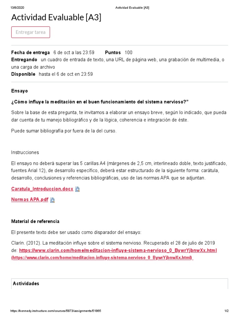 Actividad Evaluable (A3) | PDF