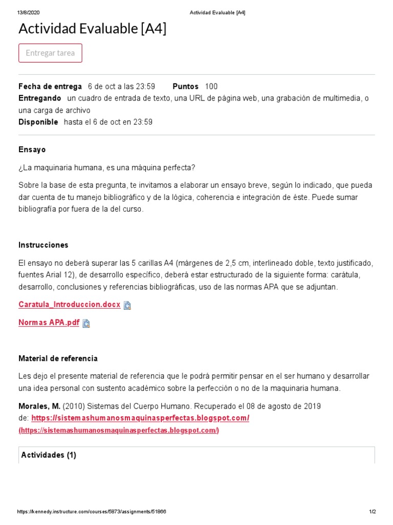 Actividad Evaluable (A4) | PDF