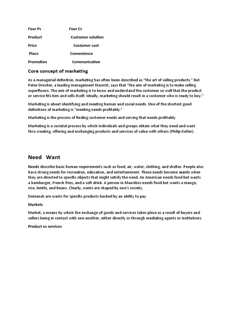 Marketing Management Notes | PDF | Marketing | Behavior