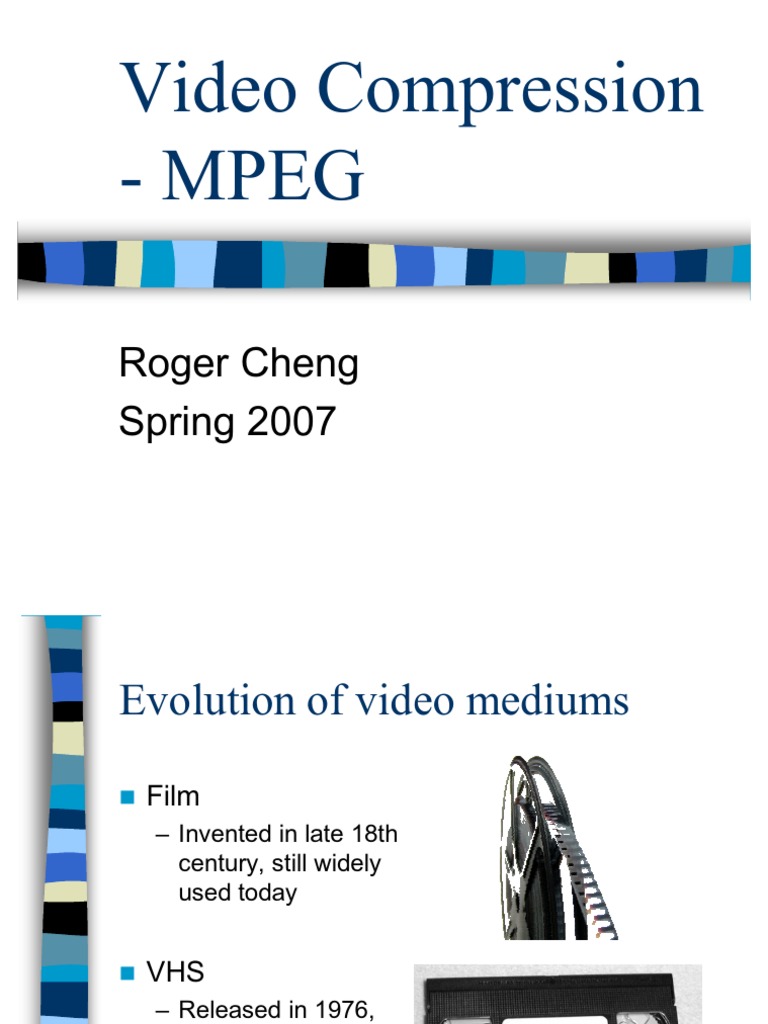 Video Compression Mpeg Video Data Compression