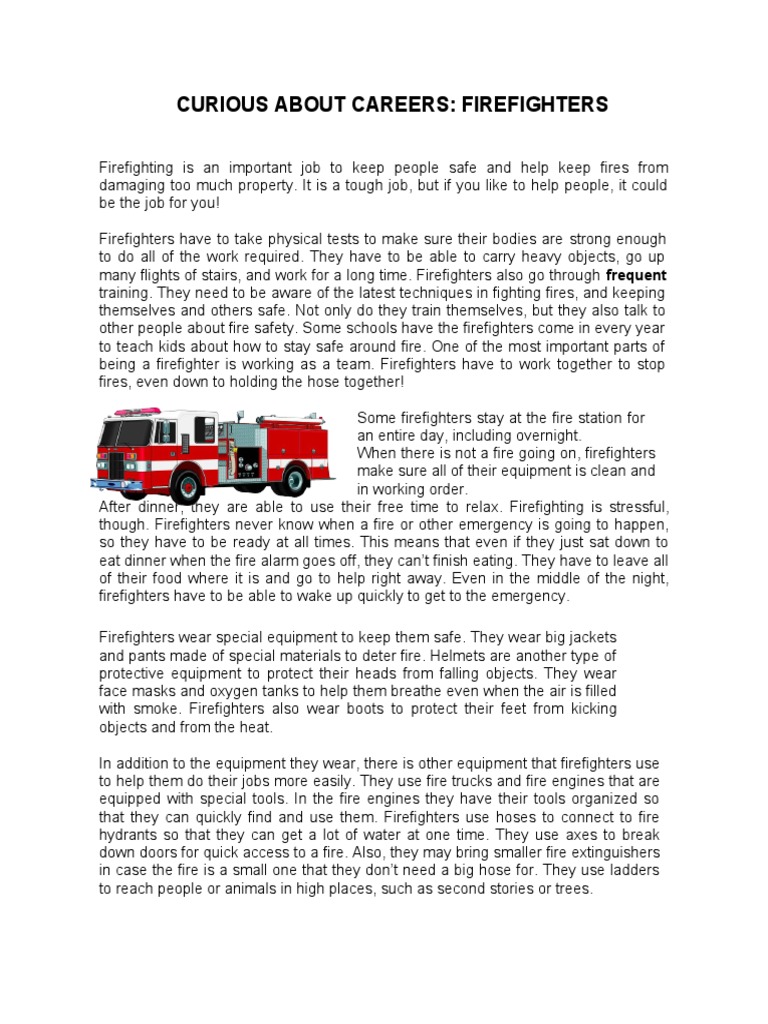 Curious About Careers | PDF | Fire Engine | Firefighter