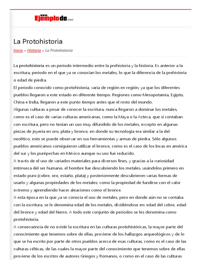 La Protohistoria | PDF | Bronce | Rieles