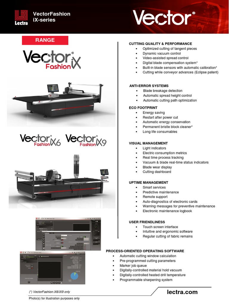 Lectra Technical Datasheet Vectorfashion Ix Series | PDF | Manufactured ...