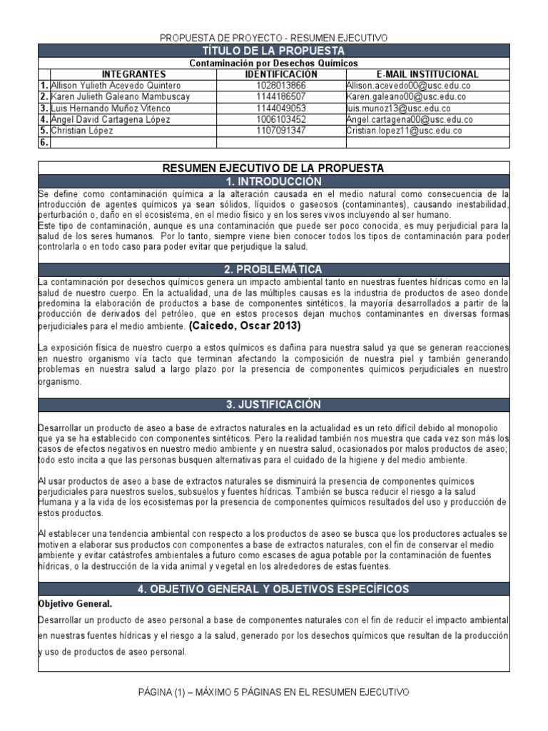 2proyecto Equipo # 2 | PDF | Residuos | Jabón