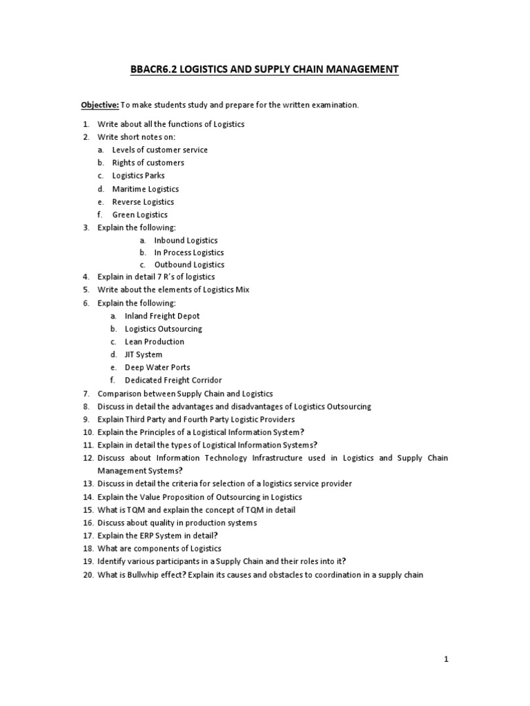 Written Assignment-Logistics and Supply Chain Management | PDF