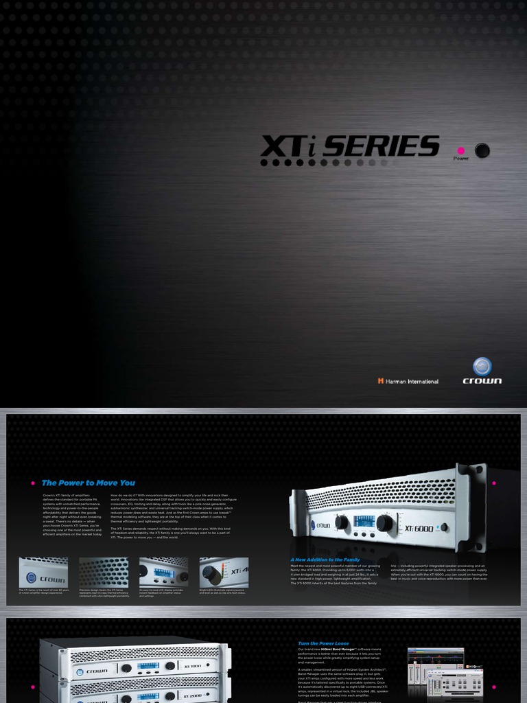 Crown XTI Brochure | PDF | Decibel | Amplifier
