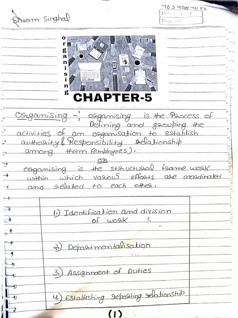 (Organising Class 12 Notes) Shivam Singhal | PDF