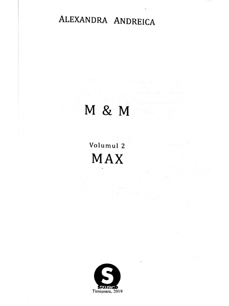 Alexandra Andreica M and M Max Vol | PDF