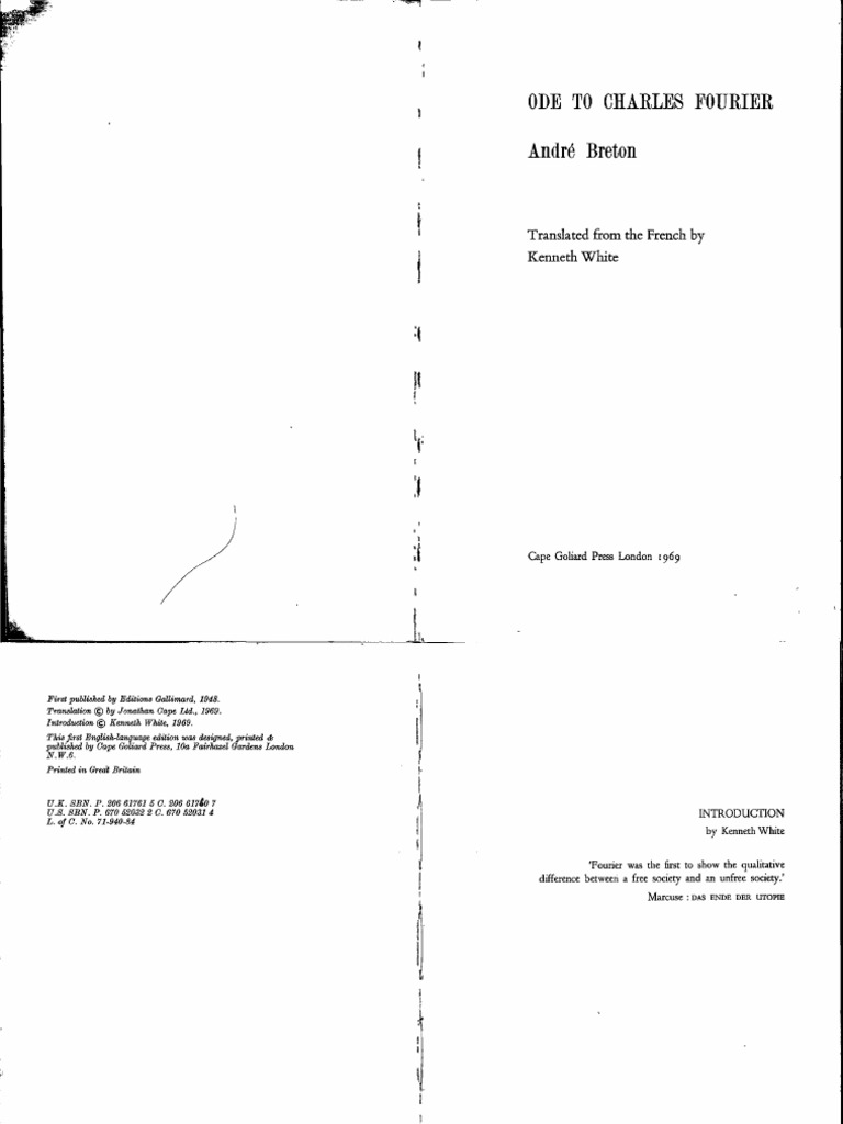 Ode To Charles Fourier - Andre Breton | PDF | Communism | Surrealism