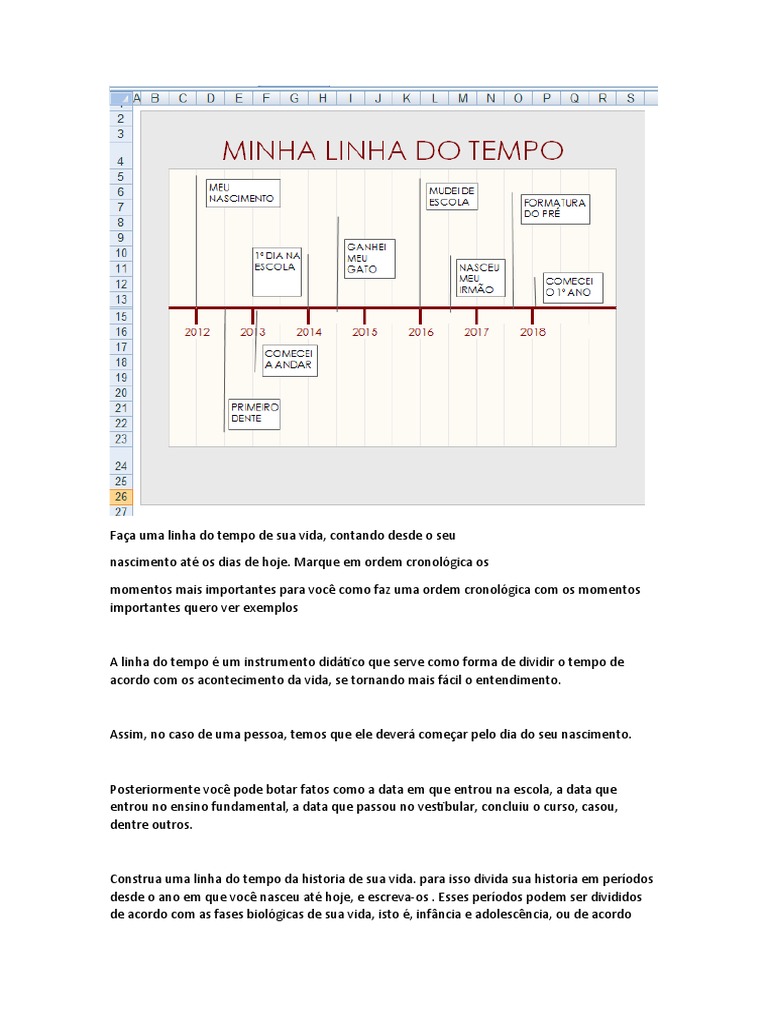 Linha Da Vida | Download grátis PDF | Tempo | Vida