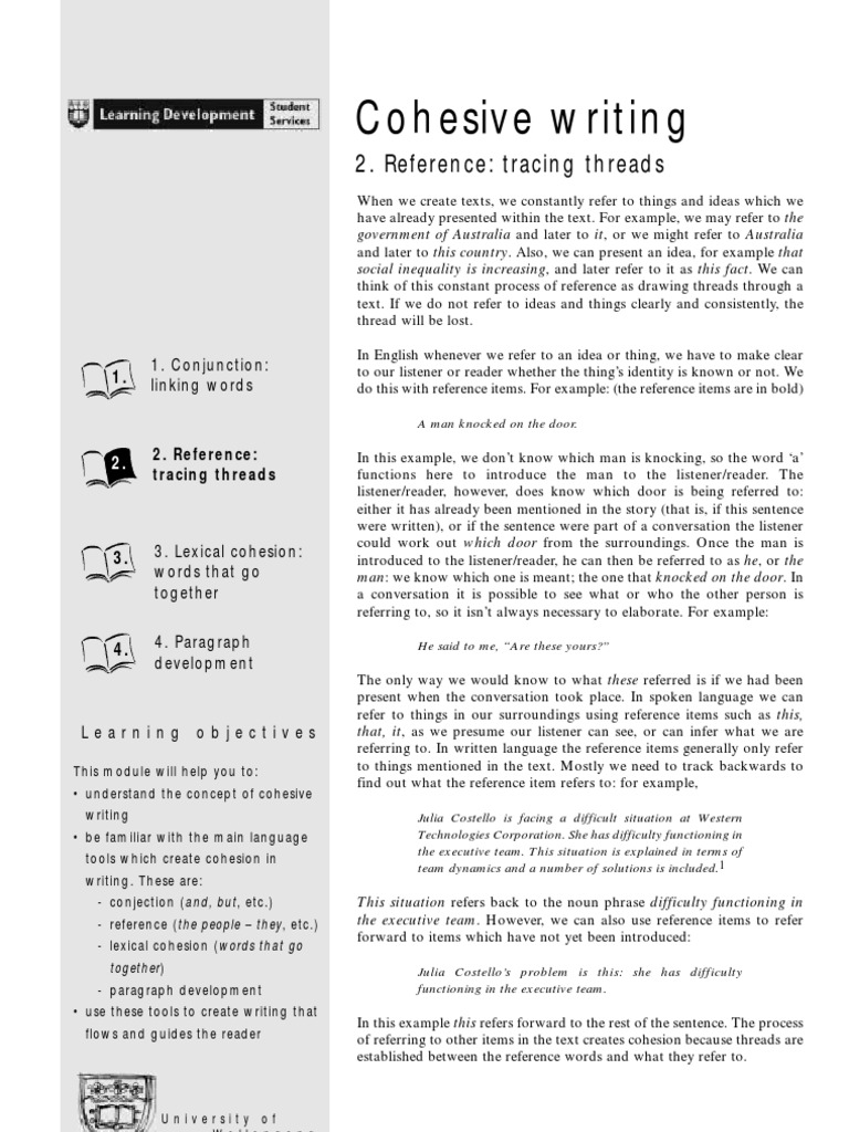 Cohesive Writing | Grammatical Number | Plural