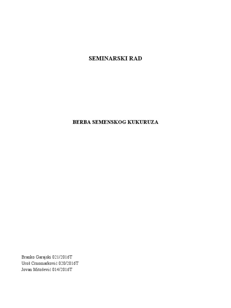 Seminarski Rad | PDF