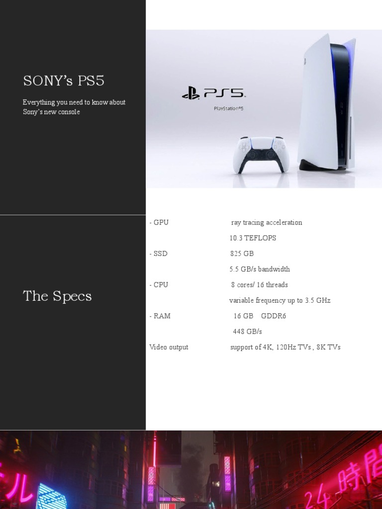 PS5 Specs and Features Overview | PDF