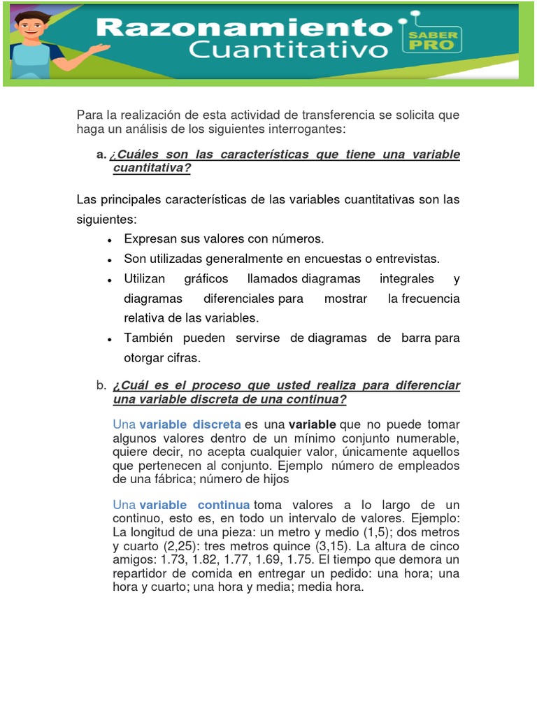 Razonamiento Cuantitativo Saber Pro | PDF