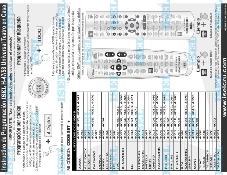 Manual Control Isel H 58 | PDF