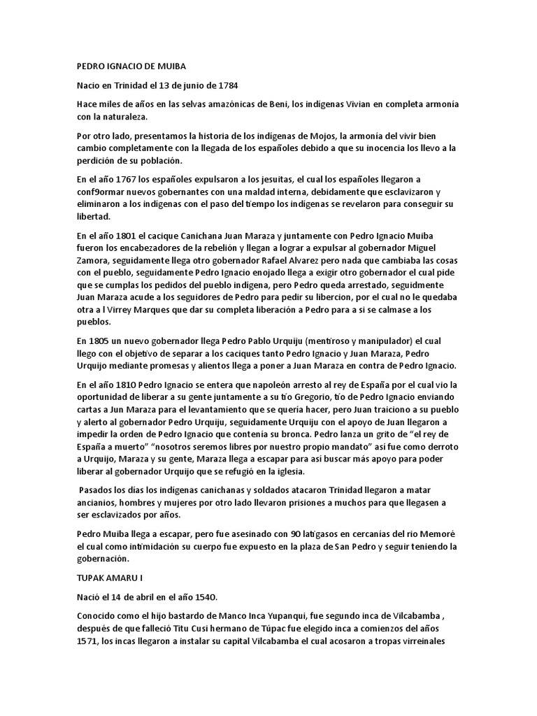 Pedro Ignacio de Muiba | PDF | Conflictos del segundo milenio