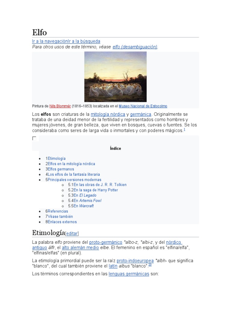 Elfo | PDF | Duendes | Elf (Tierra Media)