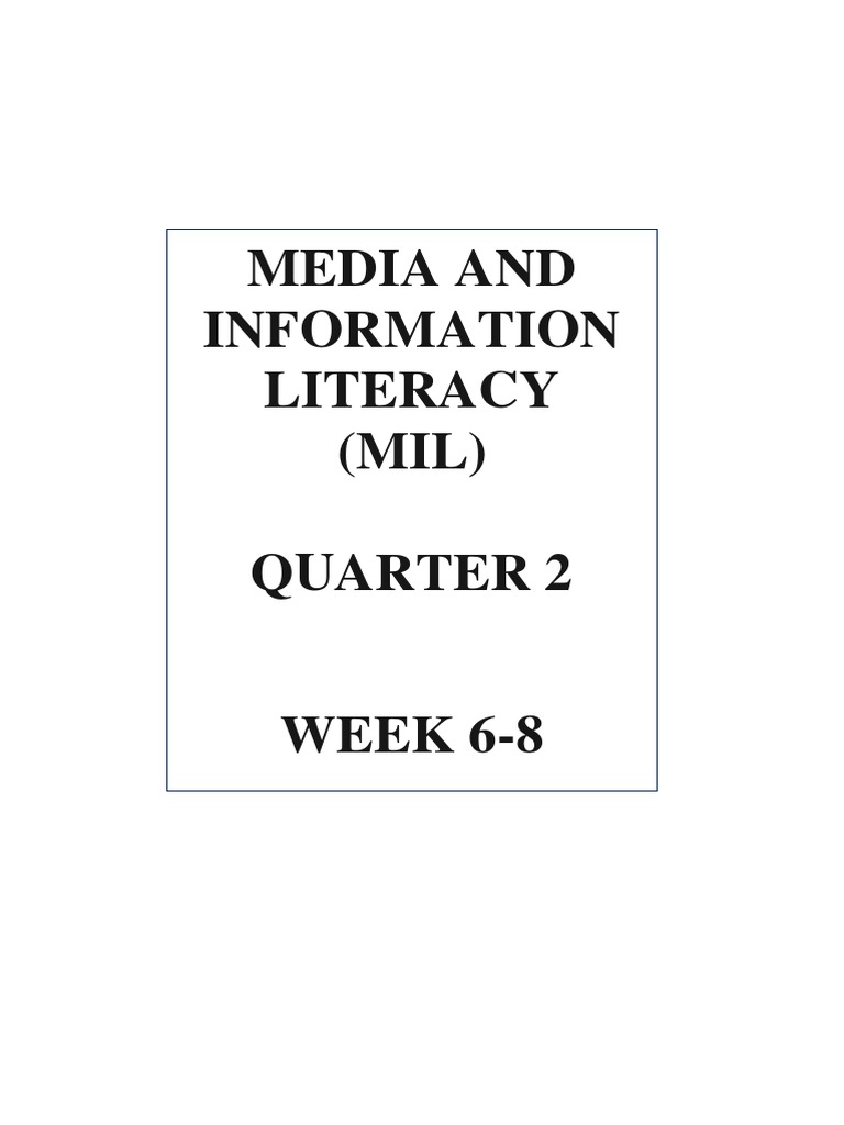 Media and Information Literacy (MIL) Quarter 2 | PDF | Multimedia ...