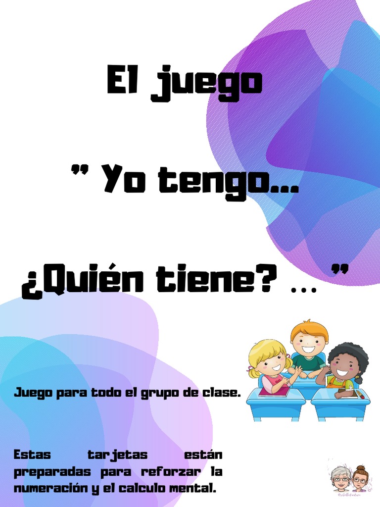 Juego "Yo tengo, ¿Quién tiene?" | PDF