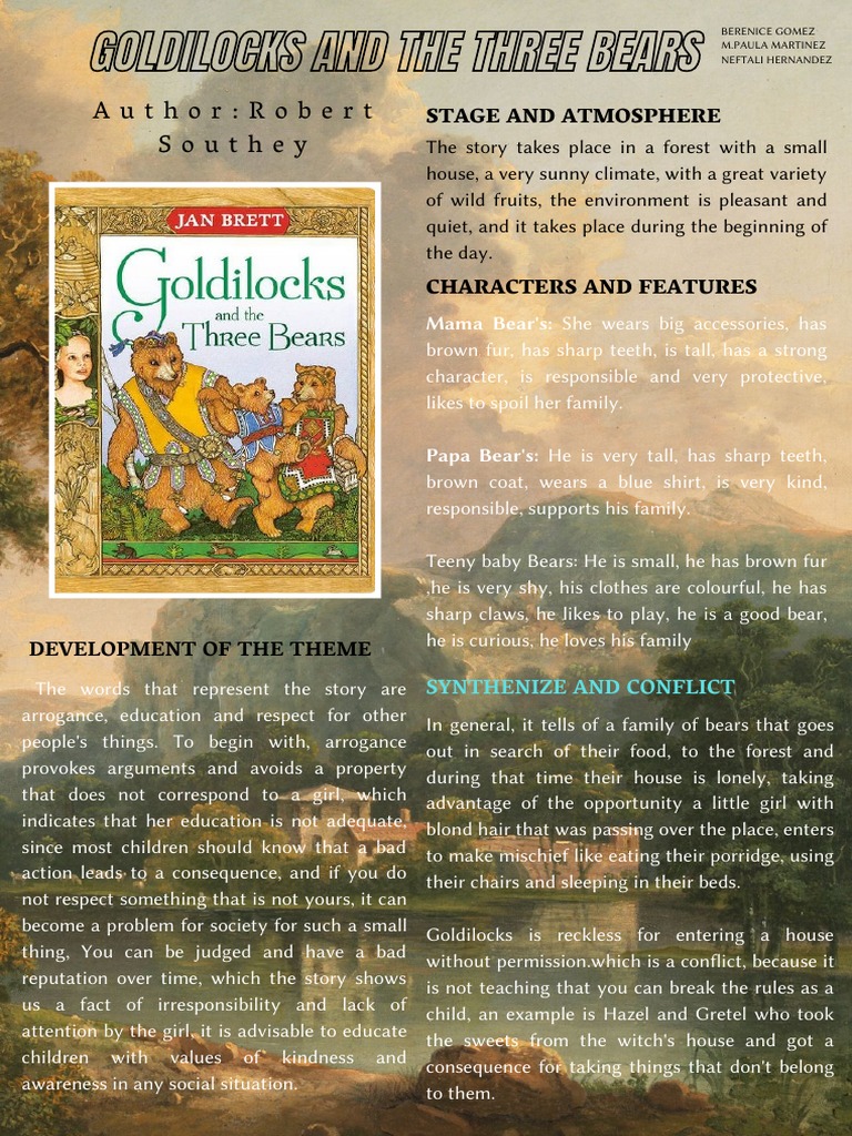 Goldilocks and the Three Bears Story Summary | PDF | Goldilocks And The ...