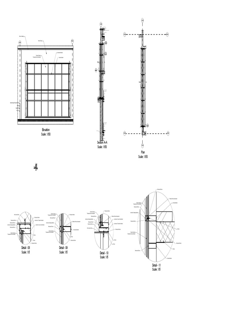Curtain Wall Detail | PDF | Materials | Civil Engineering