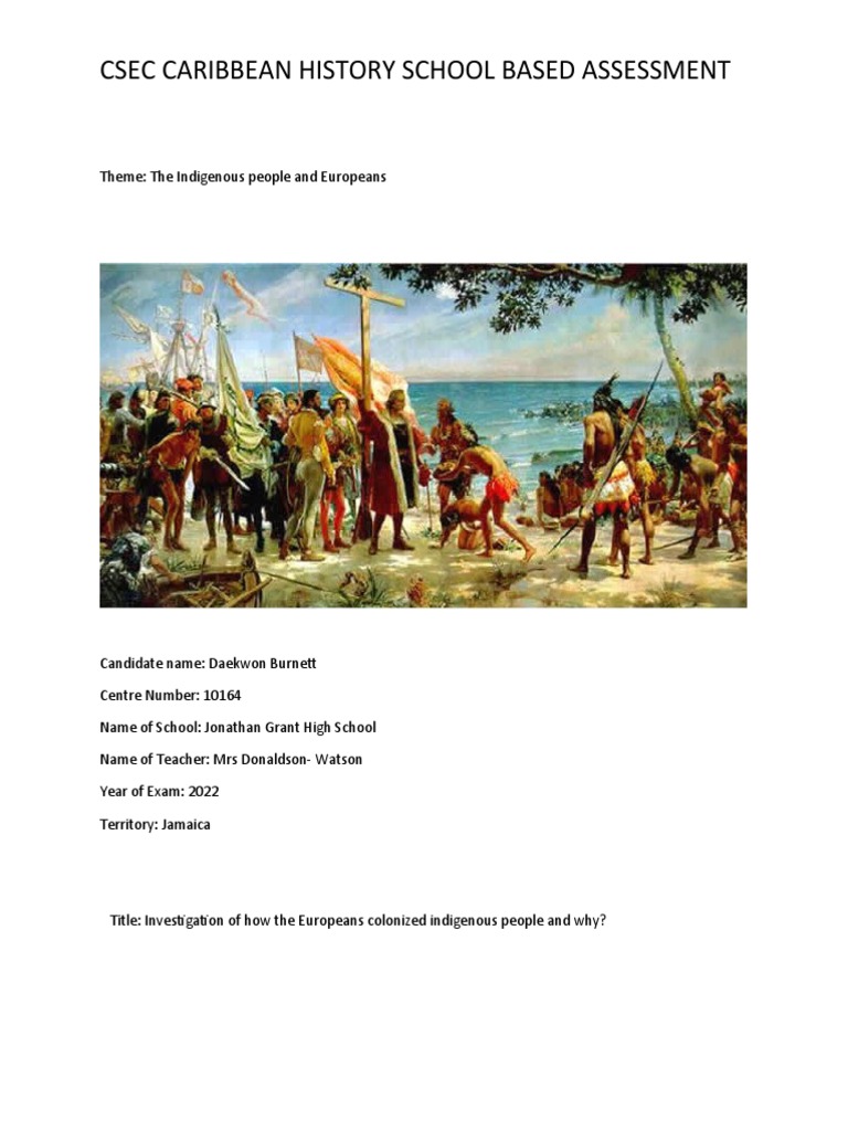 Csec Caribbean History School Based Assessment | PDF | Caribbean ...