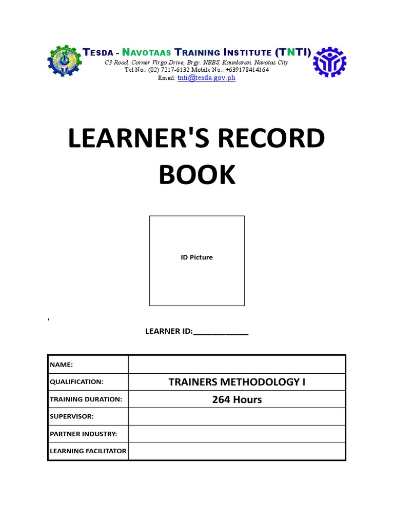 Learner'S Record Book: T I (T TI) | PDF | Educational Assessment ...