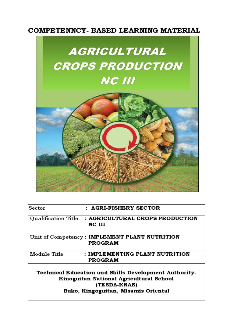 CBLM Implementing Plant Nutrition Program | PDF | Fertilizer | Soil
