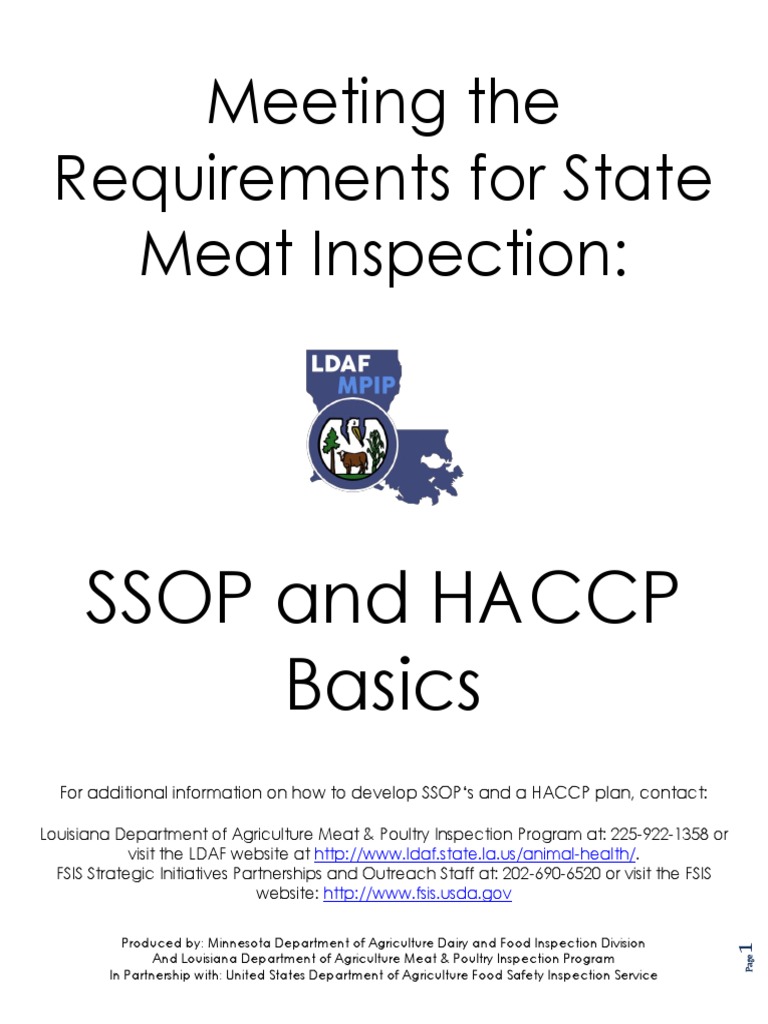 HACCP and SSOP Basics | PDF | Food Safety | Hazard Analysis And ...